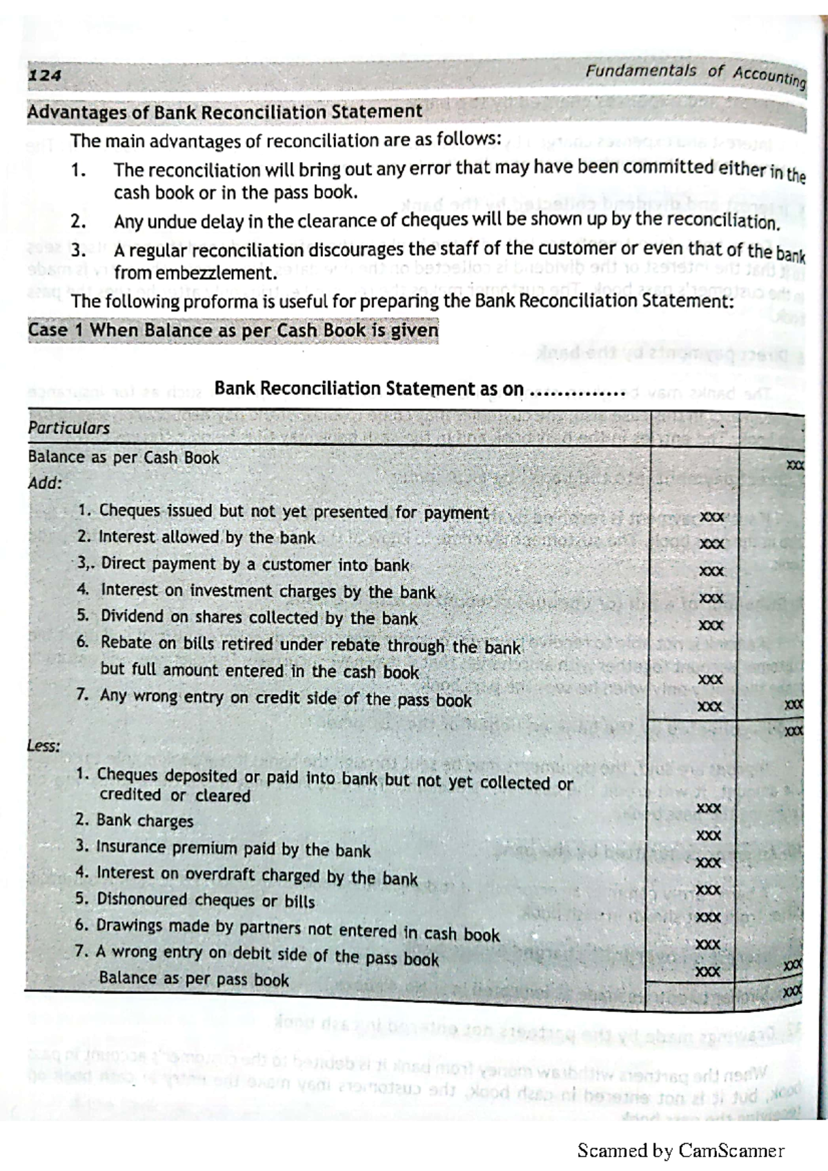 BRS - Bank Reconciliation Statement - Fundamentals of accountancy - Studocu