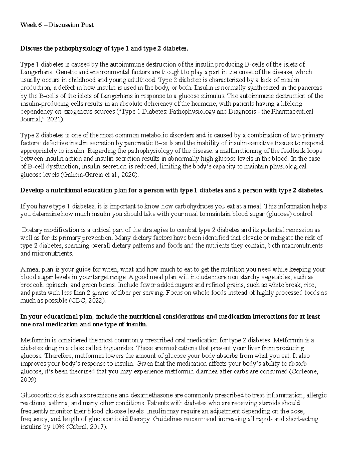 Week 6 – Discussion Post - Week 6 – Discussion Post Discuss the ...