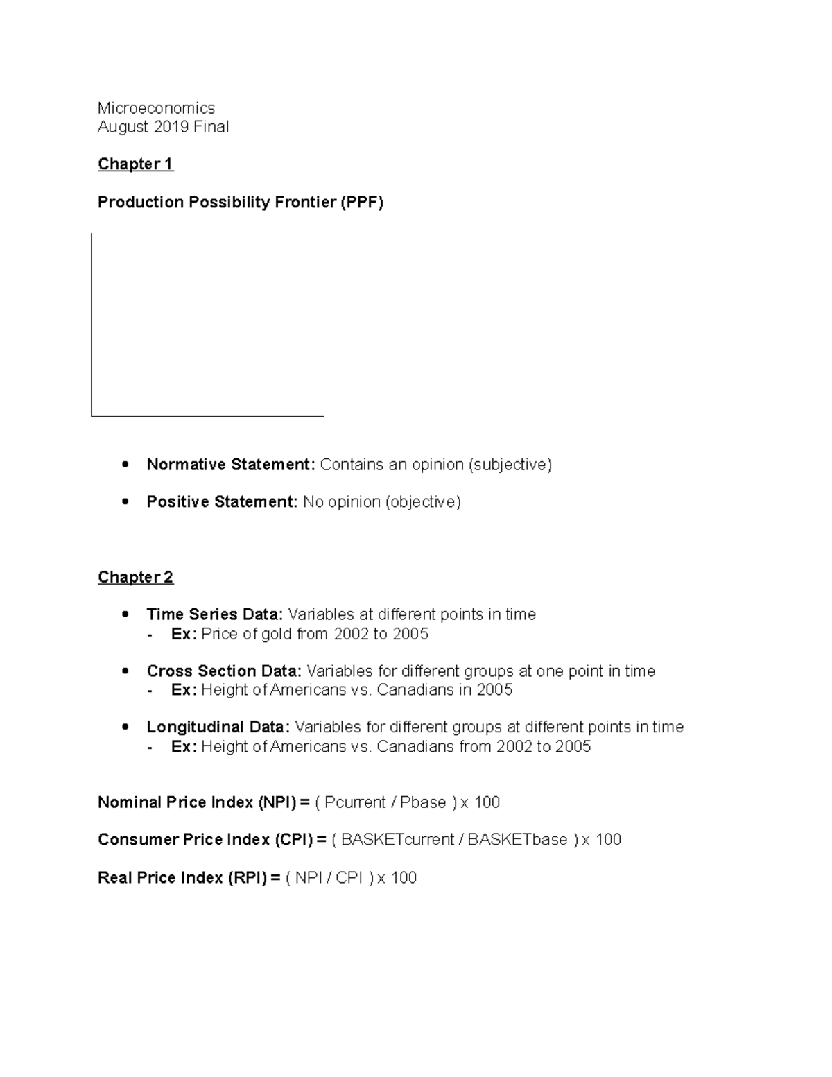 Microeconomics Study Guide - Microeconomics August 2019 Final Chapter 1 ...