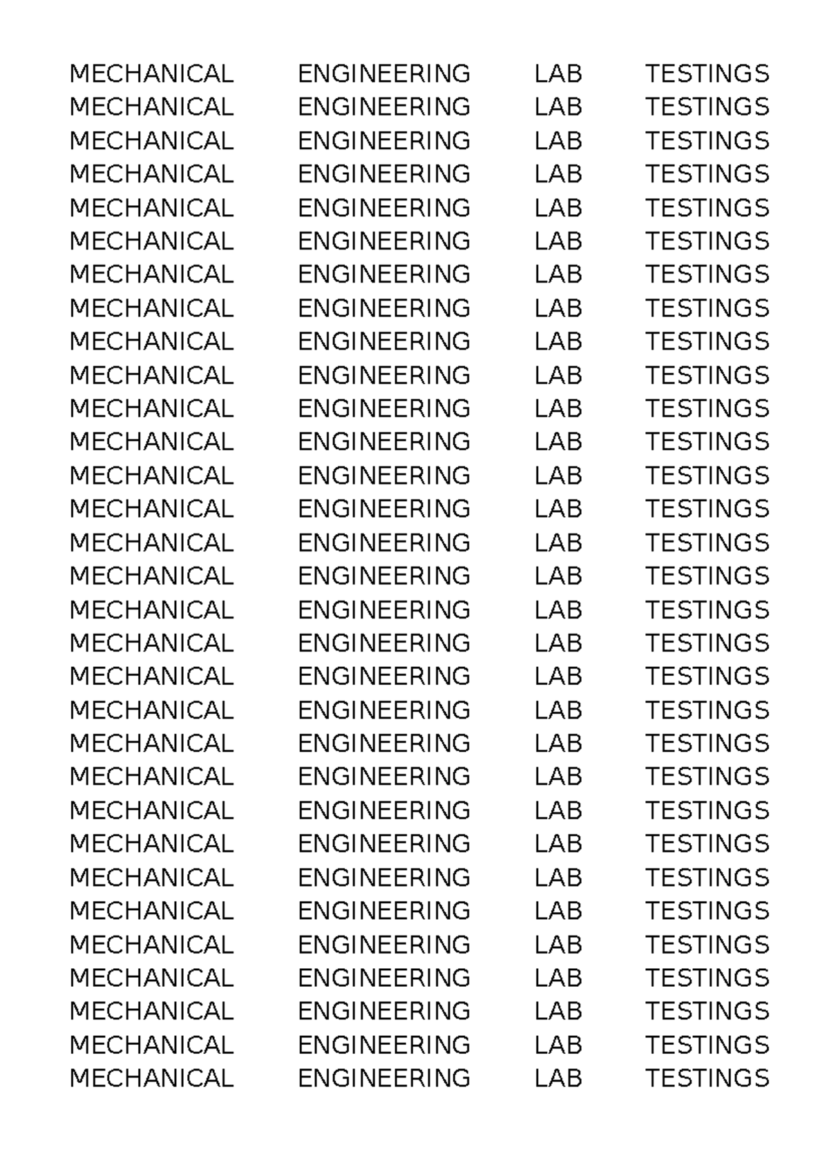 Mechanical Engineering Testings - MECHANICAL ENGINEERING LAB TESTINGS ...