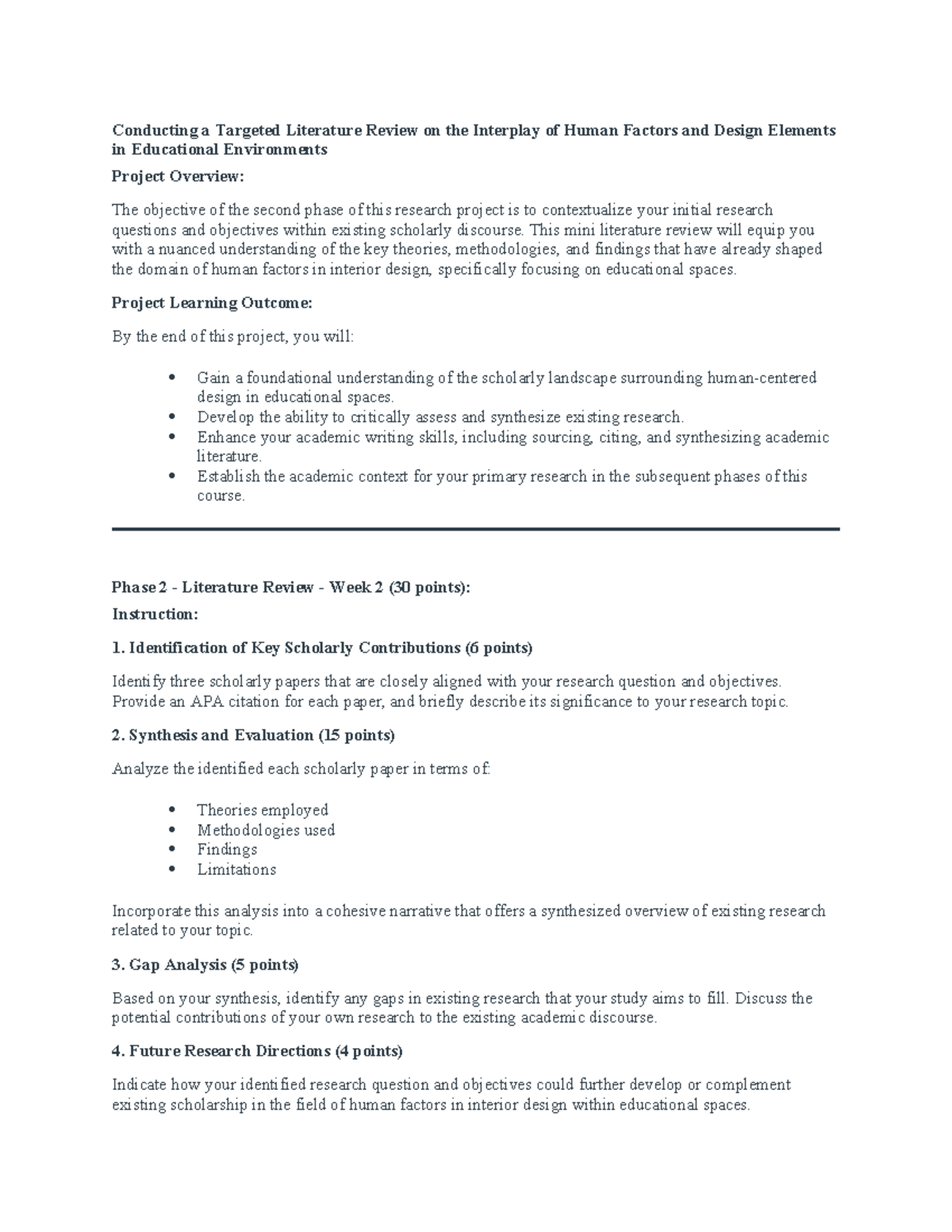 Module 4 phase 2 research project - Conducting a Targeted Literature ...