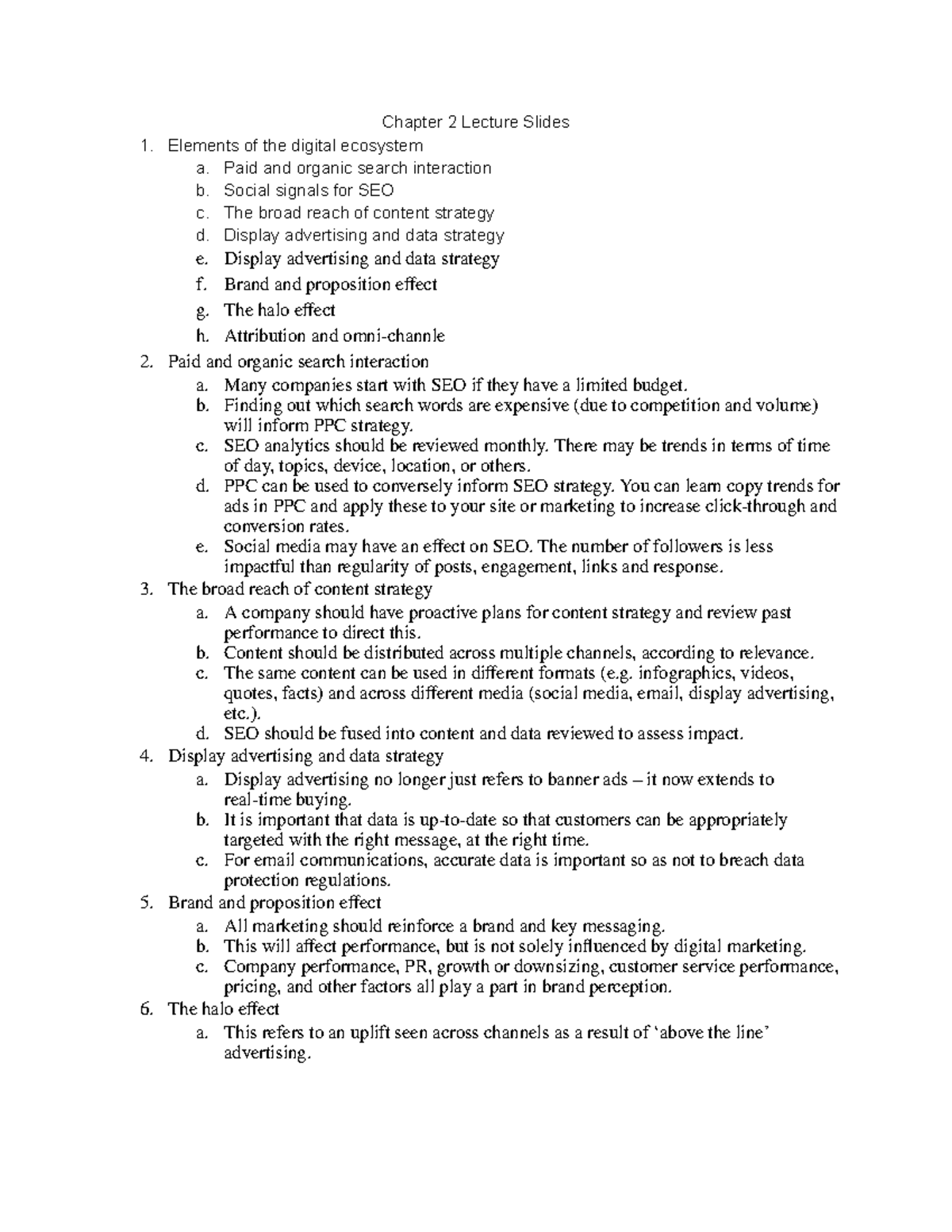 Chapter 2 - Retailing (MKTG 3317) Wu - Chapter 2 Lecture Slides Elements of the digital ...