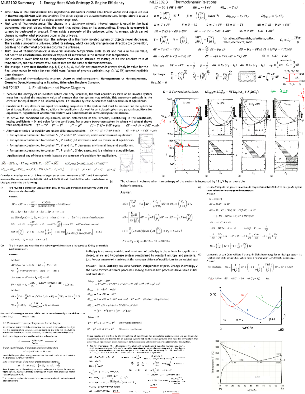 MLE2101 Midterm Equation Sheet - MLE2102 - Studocu
