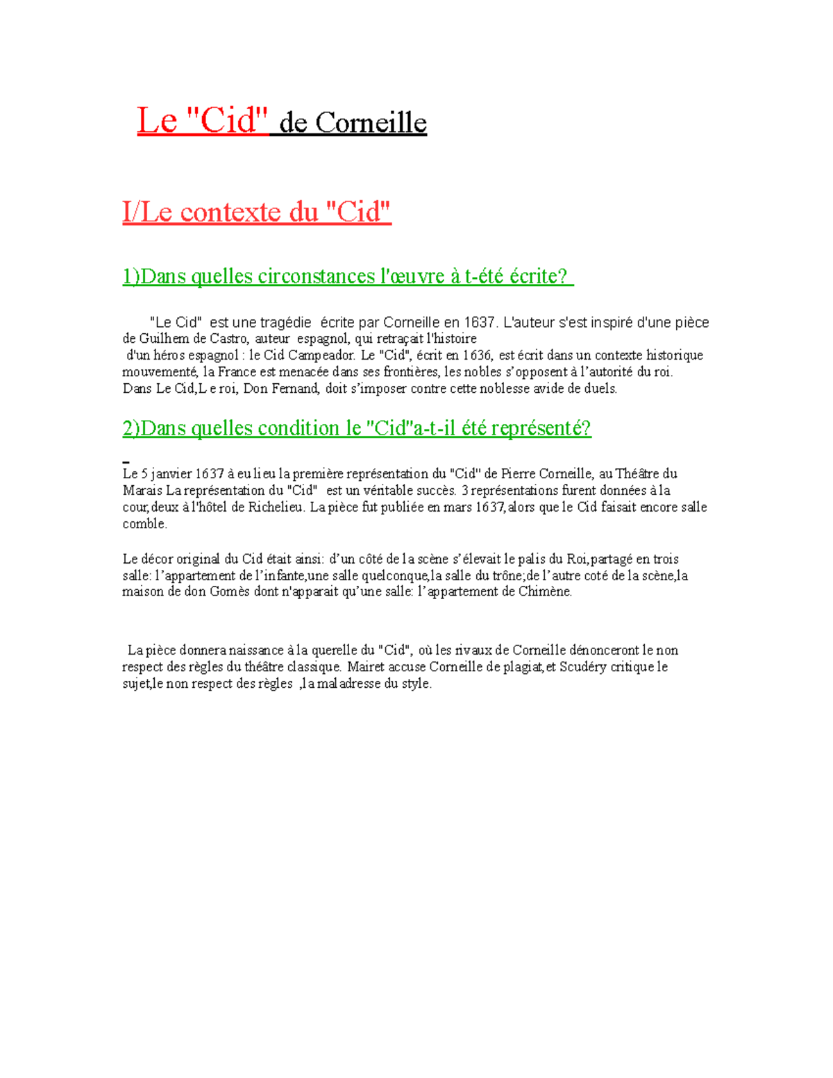 5335ca8e356b4 2 - Le cid - Le ''Cid'' de Corneille I/Le contexte du ...