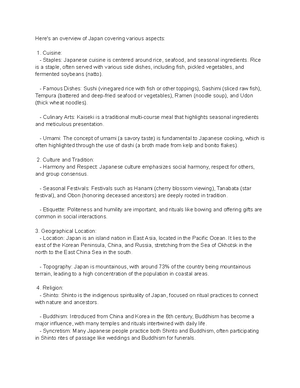 Module 3 Foreign Language Nihongo / Japanese - OBJECTIVES: At the end ...