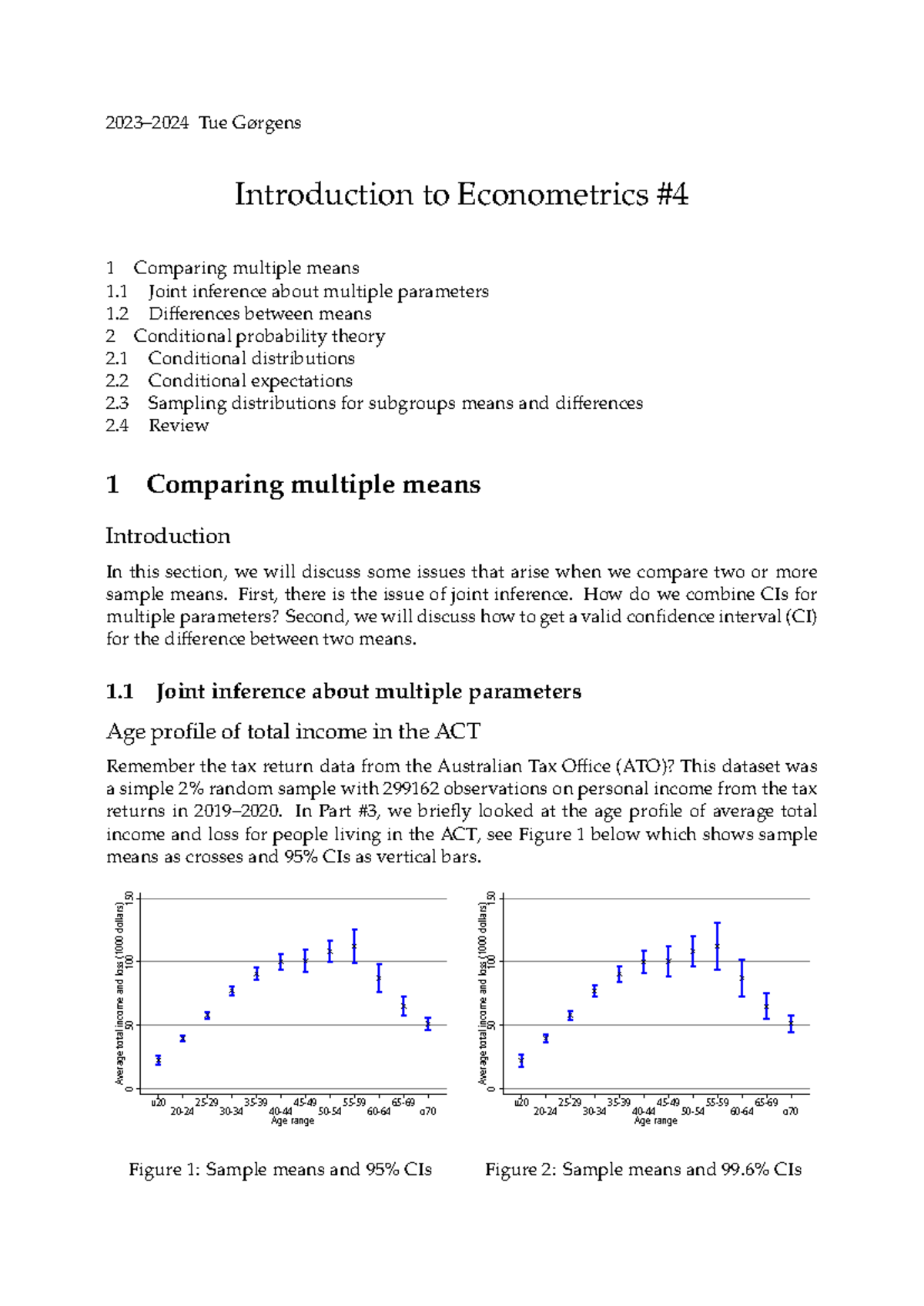 Metrics 4web - stata introduction - 2023–2024 Tue Gørgens Introduction to Econometrics 1 ...