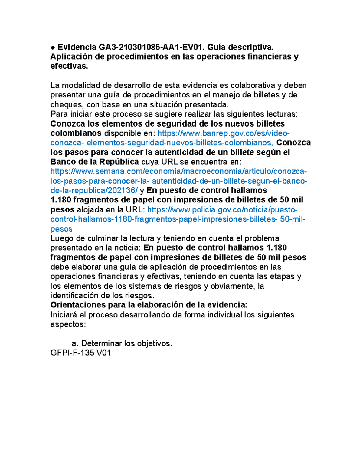 Evidencia GA3-210301086-AA1-EV01. Guía descriptiva. Aplicación de ...