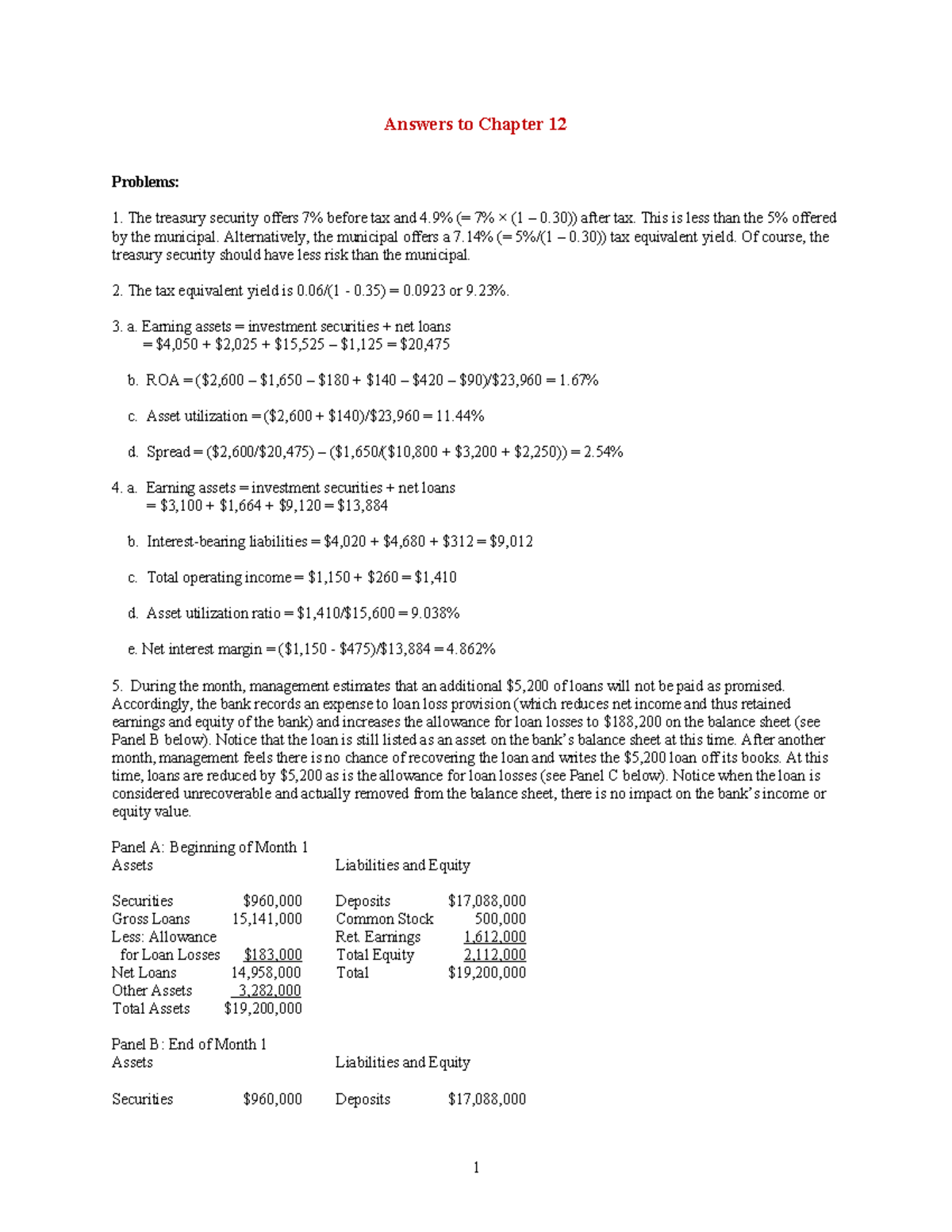 Ch(12) - End of Chapter answers 339eaf6a25acdc819d206eb0f2bb377b - Answers to Chapter 12 ...