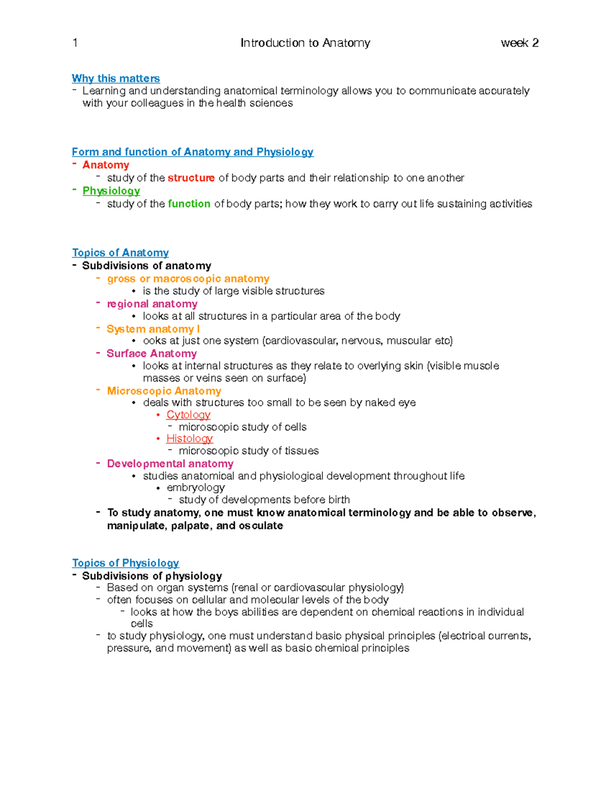 Introduction to Anatomy - Why this matters Learning and understanding ...