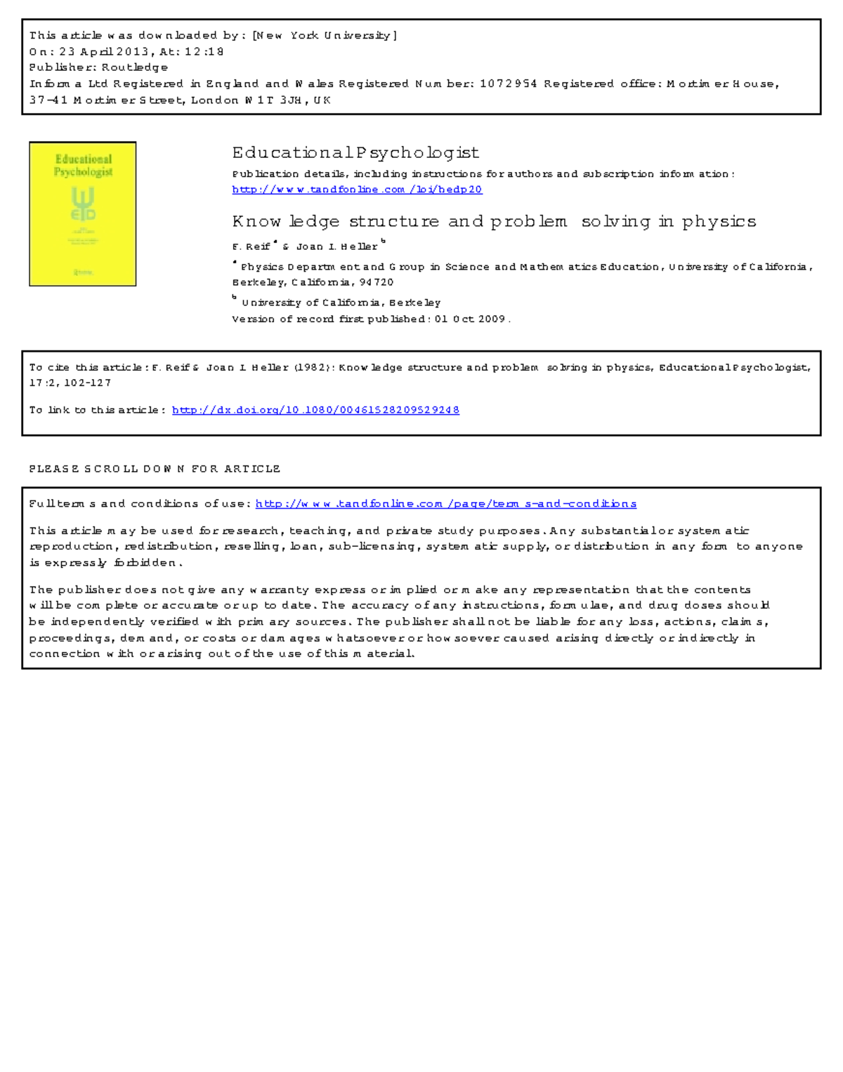 Educational Psychologist - This art icle was downloaded by: [ New York ...