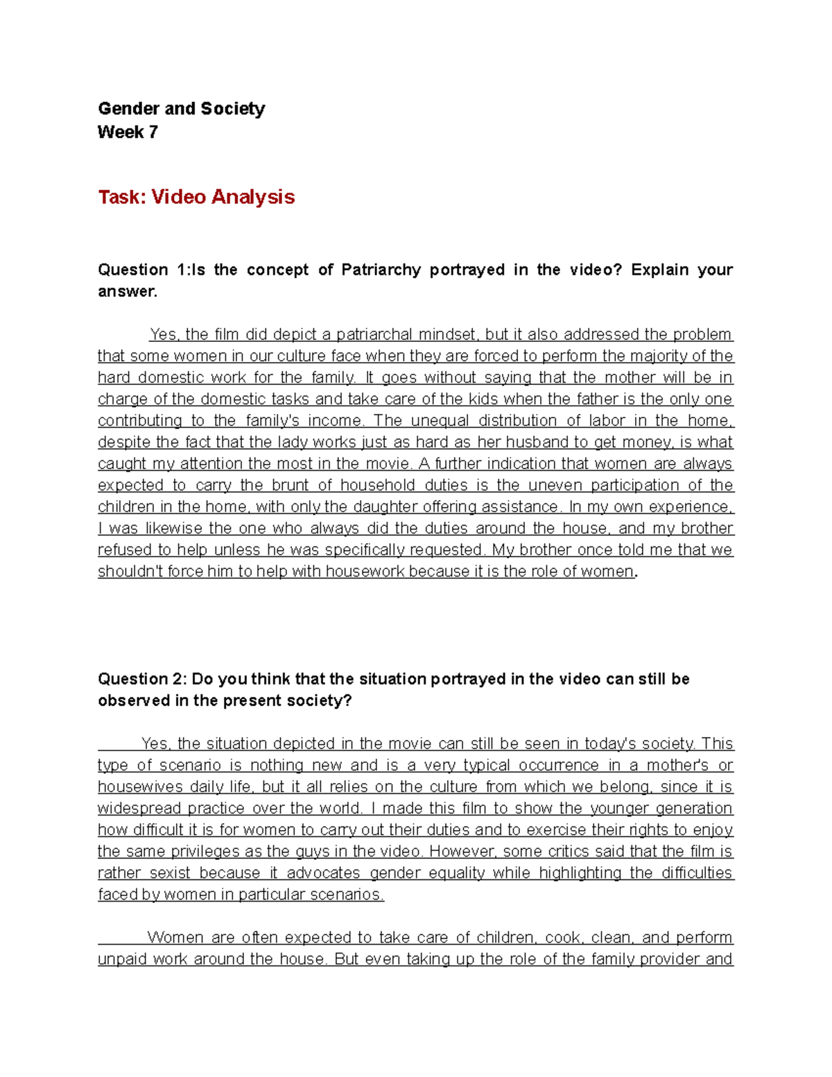 GECE Video Analysis (1) Partarcy and Feminism - Gender and Society Week ...