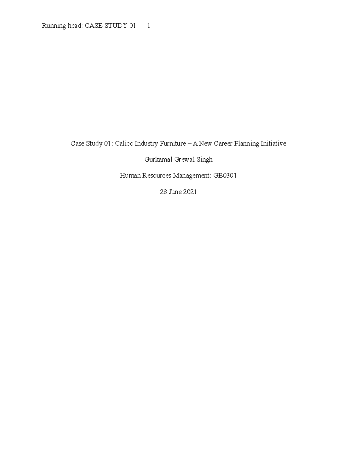 Case Study 01 and financial - Running head: CASE STUDY 01 1 Case Study ...