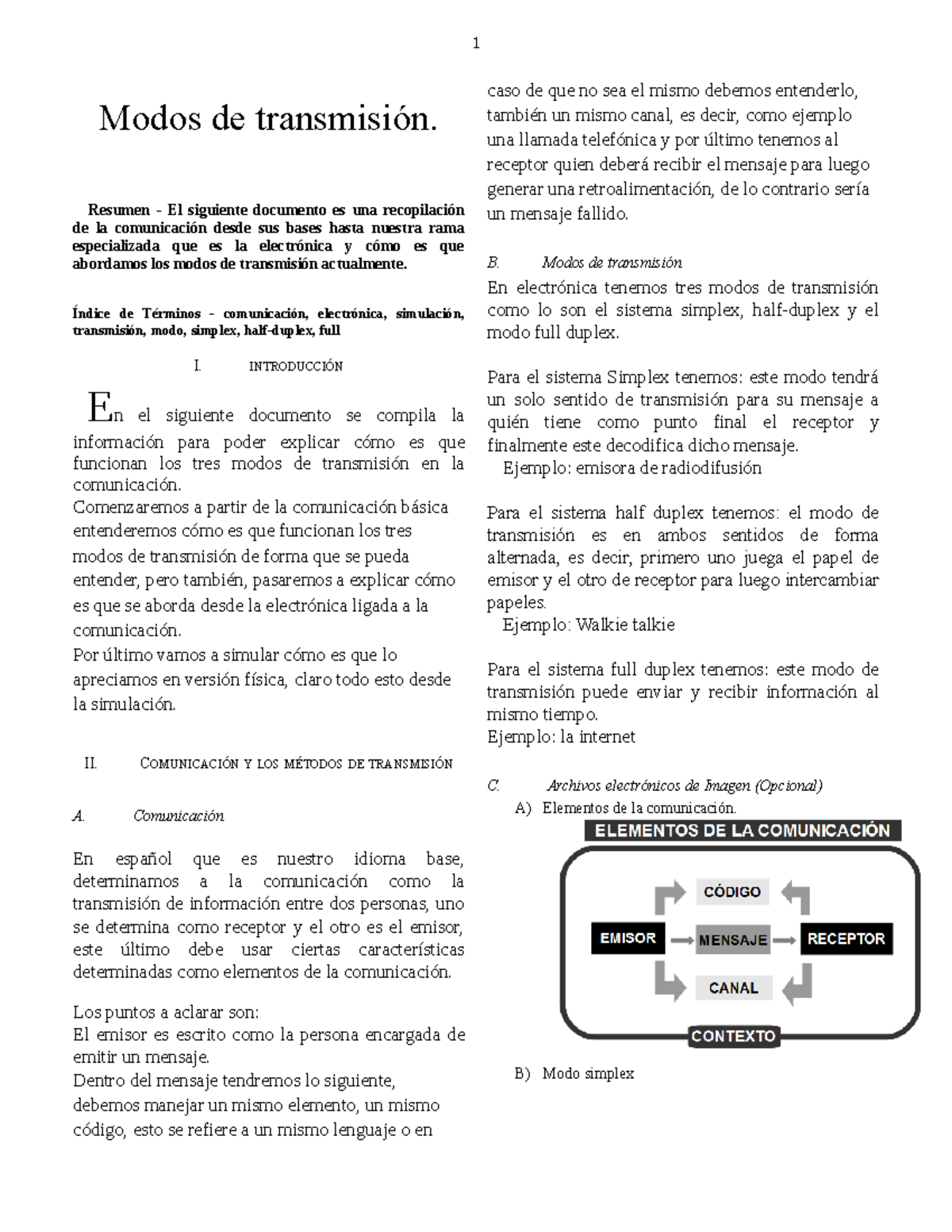 Modos de transmisión en las señales digitales - 1 Modos de transmisión ...