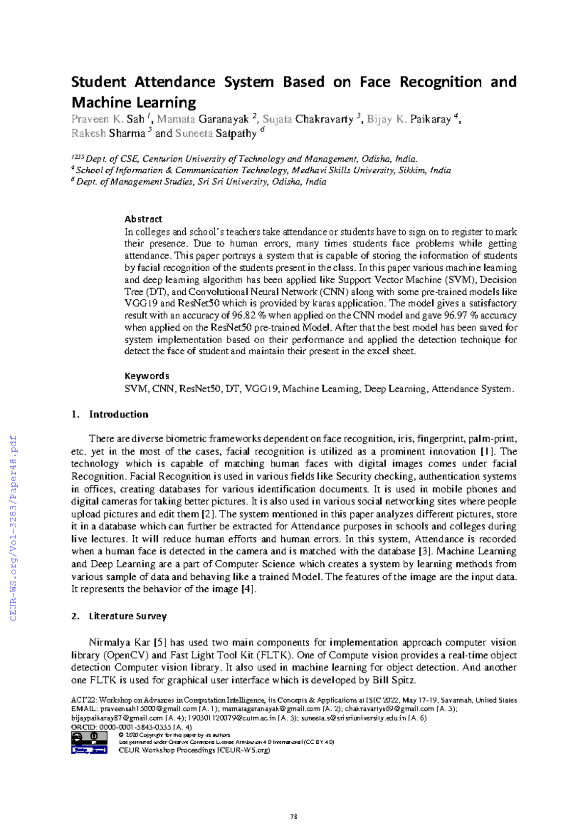 Paper 5 - notes - Student Attendance System Based on Face Recognition ...