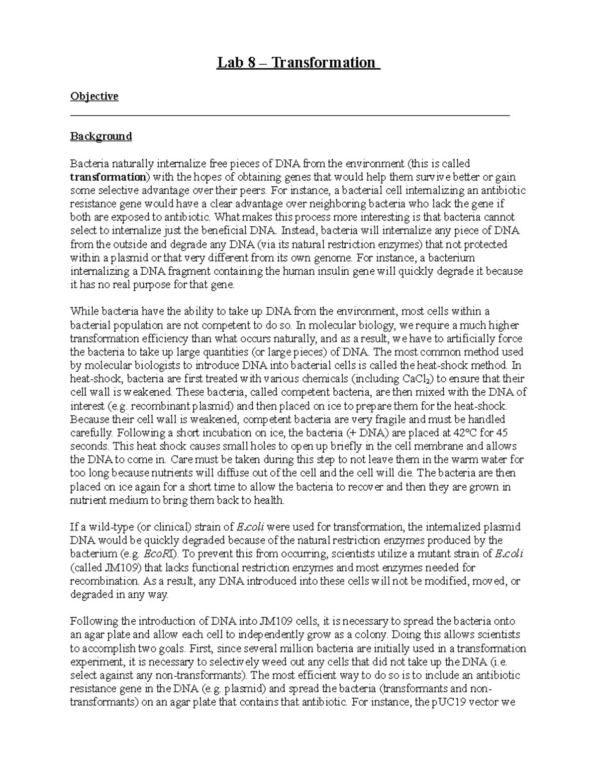Lab 8 - Transformation - lab 8 - Lab 8 – Transformation Objective ...