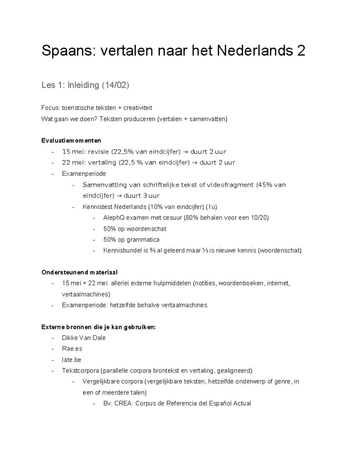 Spaans vertalen naar het Nederlands 2 - CREA: Corpus de Referencia del ...
