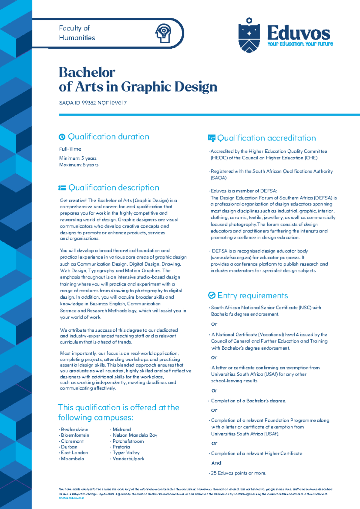 Bachelor of Arts in Graphic Design(FT) - Bachelor of Arts in Graphic ...