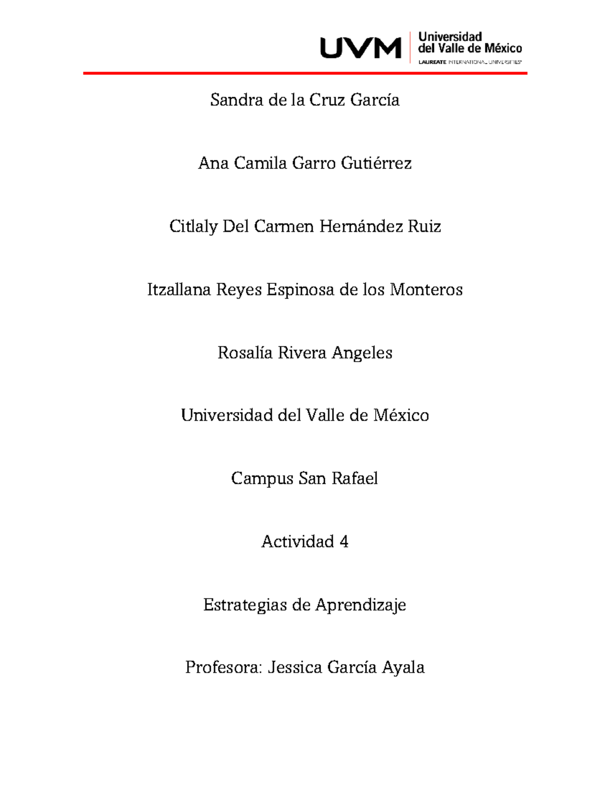 A4 Equipo 7 - Actividad de Blackboard - Sandra de la Cruz García Ana ...