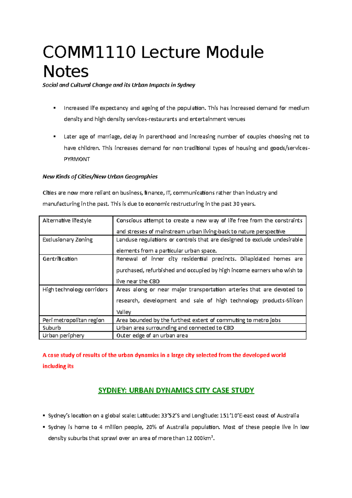 COMM1110 lecture notes week 8 - COMM1110 Lecture Module Notes Social ...