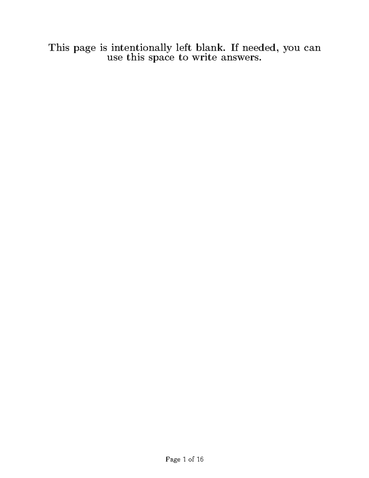 Exam April 2019, answers - This page is intentionally left blank. If ...