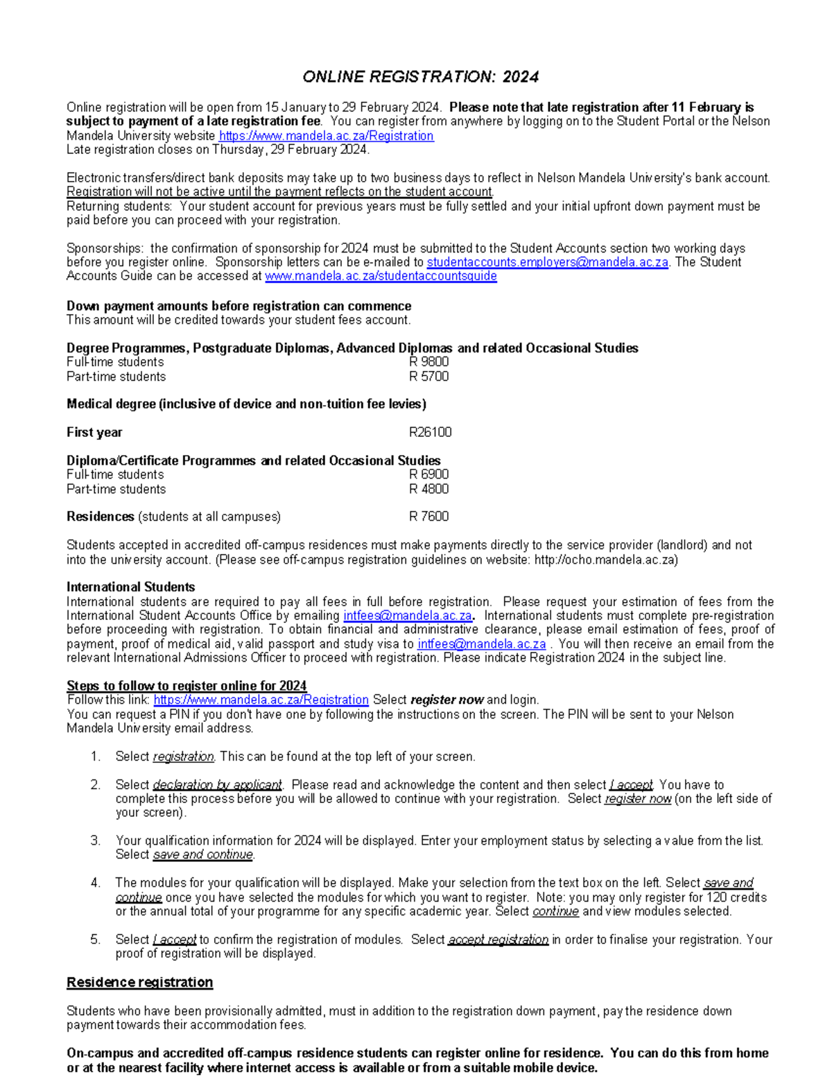 012024 Online registration guidelines - ONLINE REGISTRATION: 2024 ...