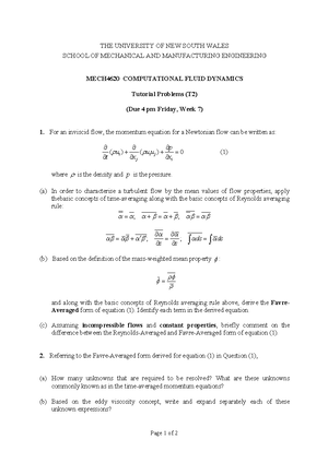 Topic 3-heat exchanger T3 2021 - MECH4620 Individual Project Cross Flow ...