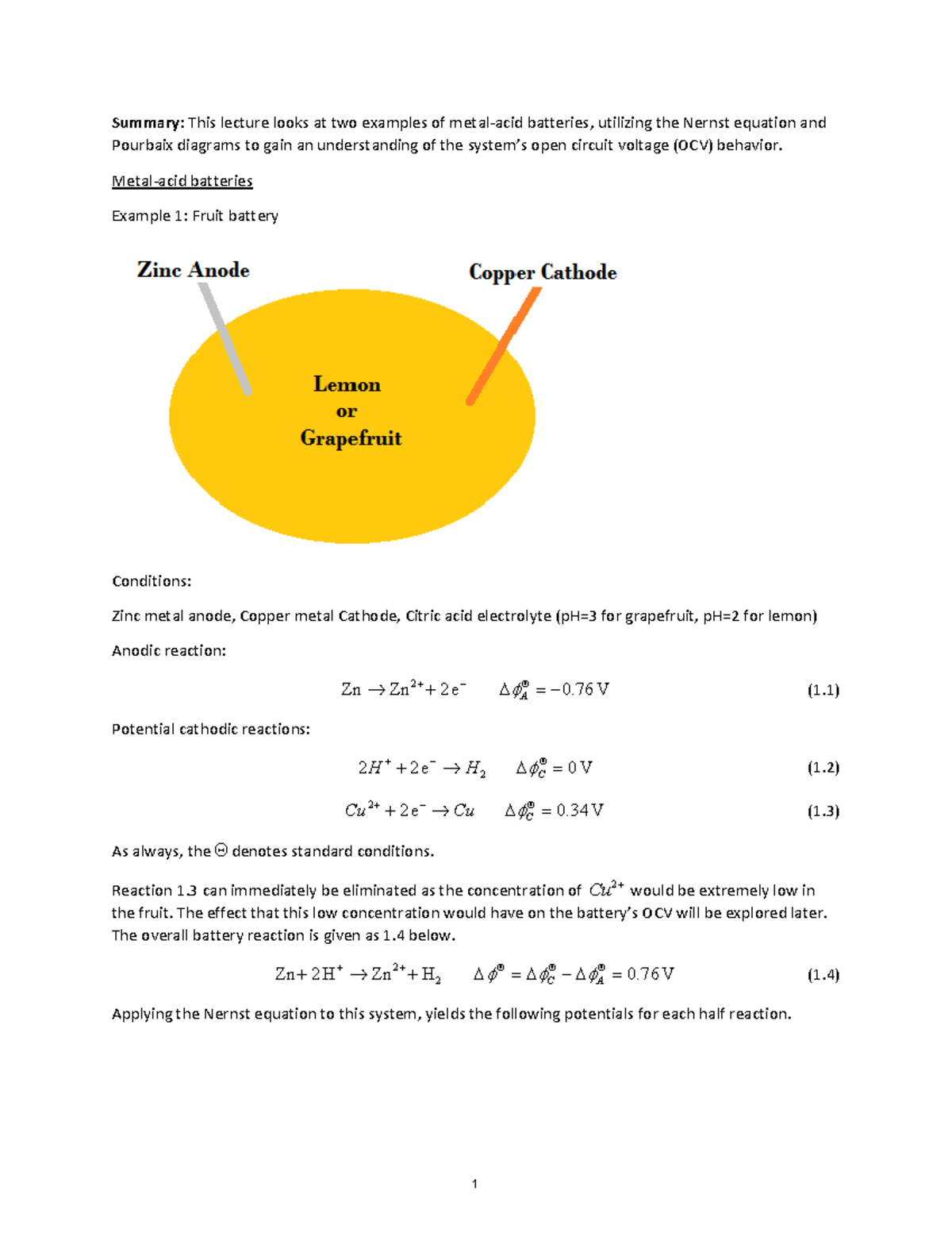 Summary of anode and cathode - Summary: This lecture looks at two ...