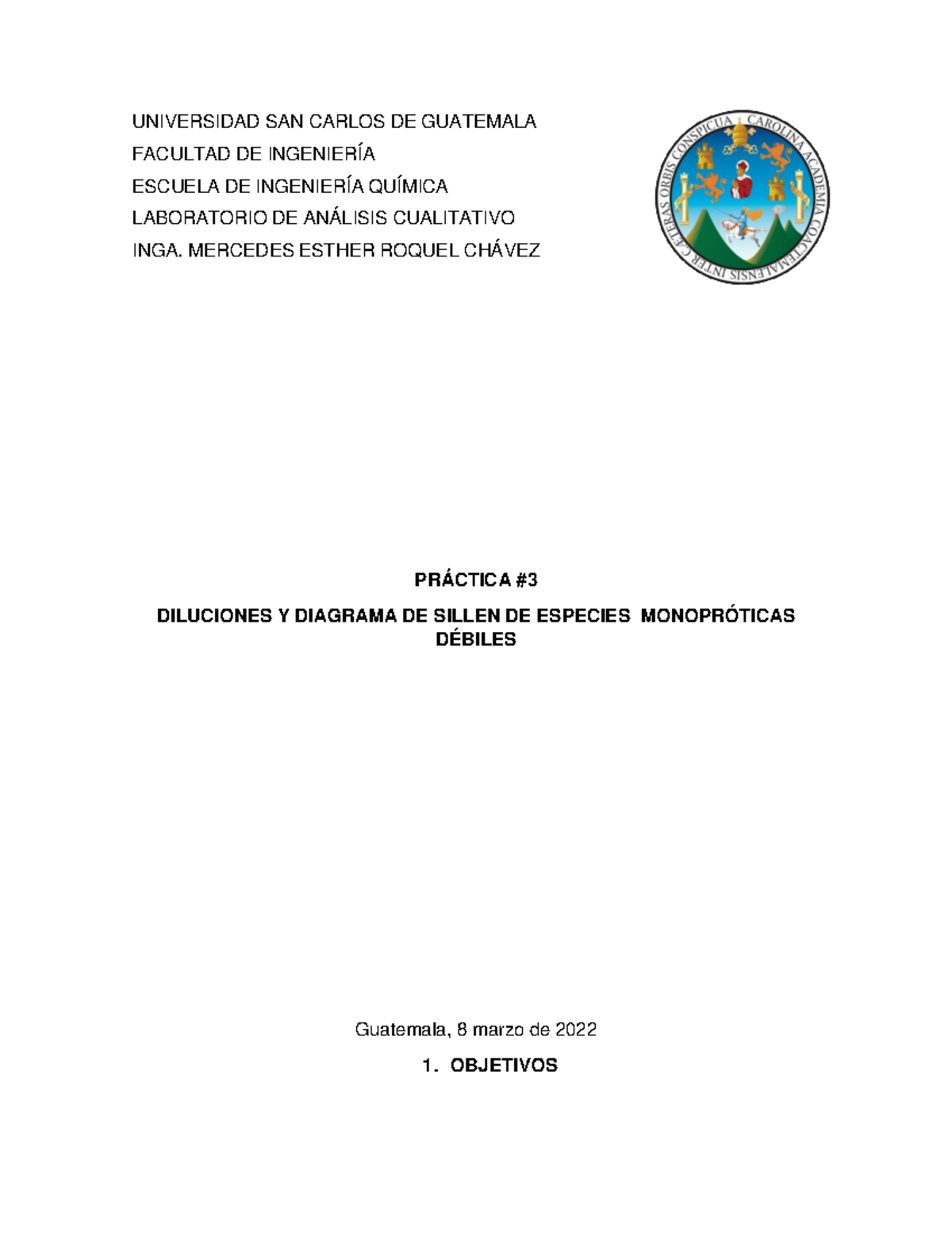 Protocolo 3 - DILUCIONES Y DIAGRAMA DE SILLEN DE ESPECIES MONOPRÓTICAS ...