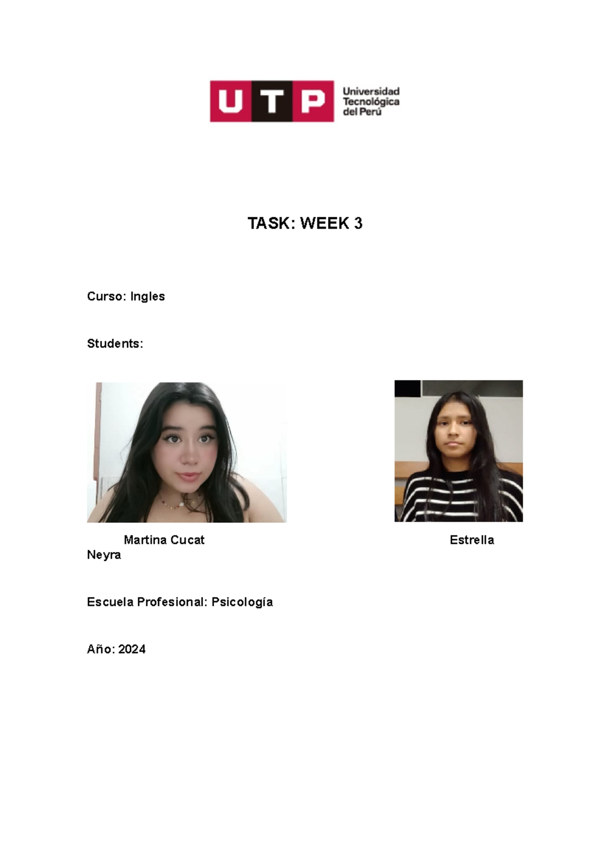 Tarea martina - Resumen Ingles - TASK: WEEK 3 Curso: Ingles Students: Martina Cucat Estrella ...