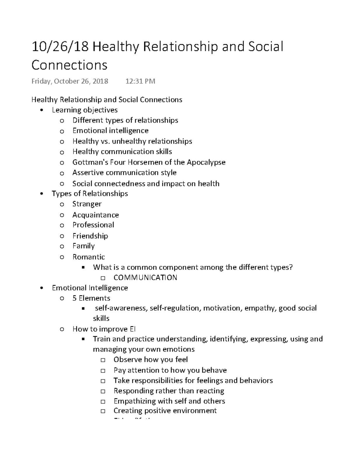 Healthy Relationship and Social Connections - unhealthy relationships ...