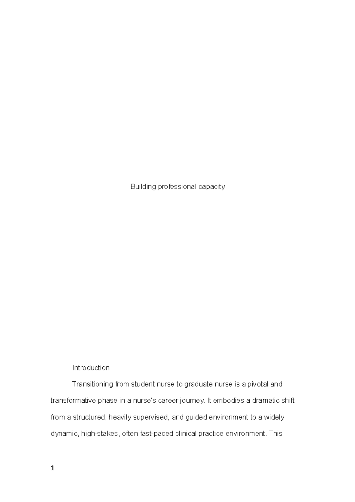 Building professional capacity - Building professional capacity ...