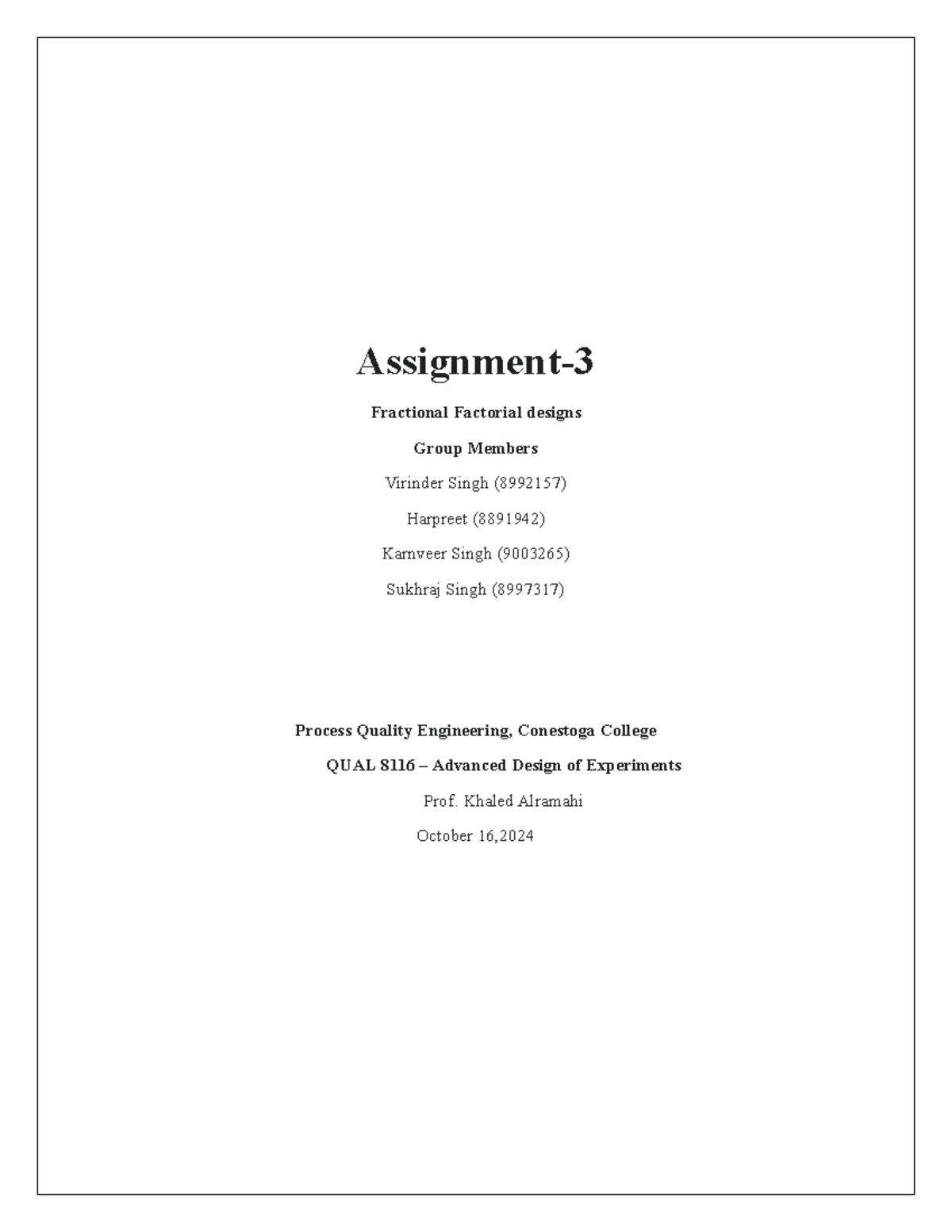 Assignment-3 - Assignment of project management and implementation - Assignment- 3 Fractional ...