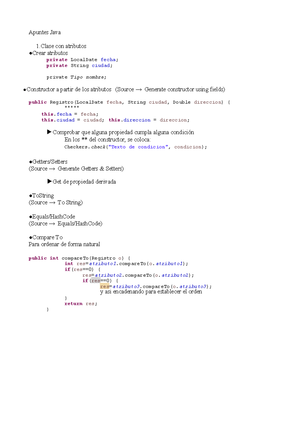 Guia Examen Practico FP - Java - Apuntes Java 1 con atributos Crear ...
