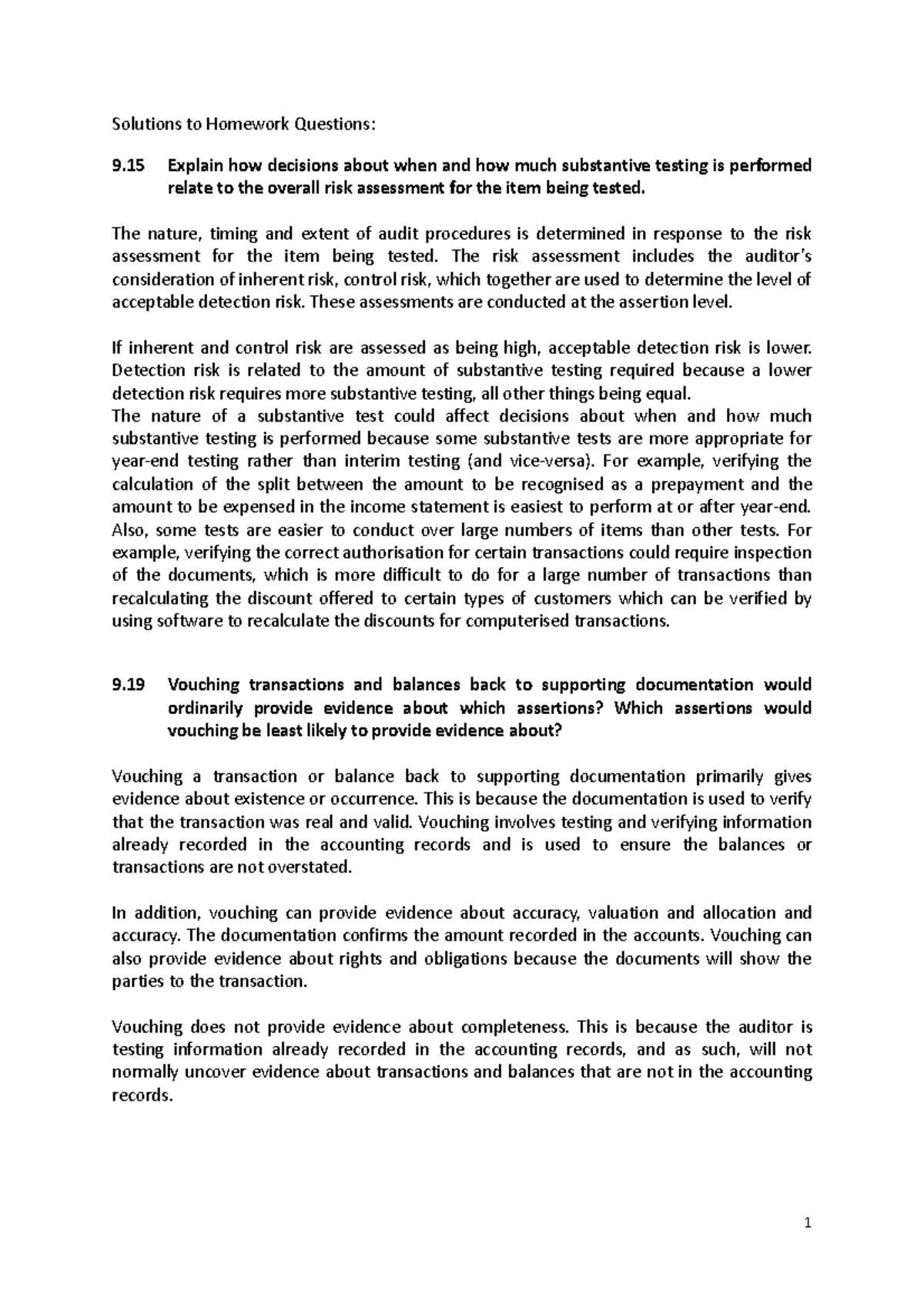 Module 8 solutions (Chapter 9) -Student - Solutions to Homework ...