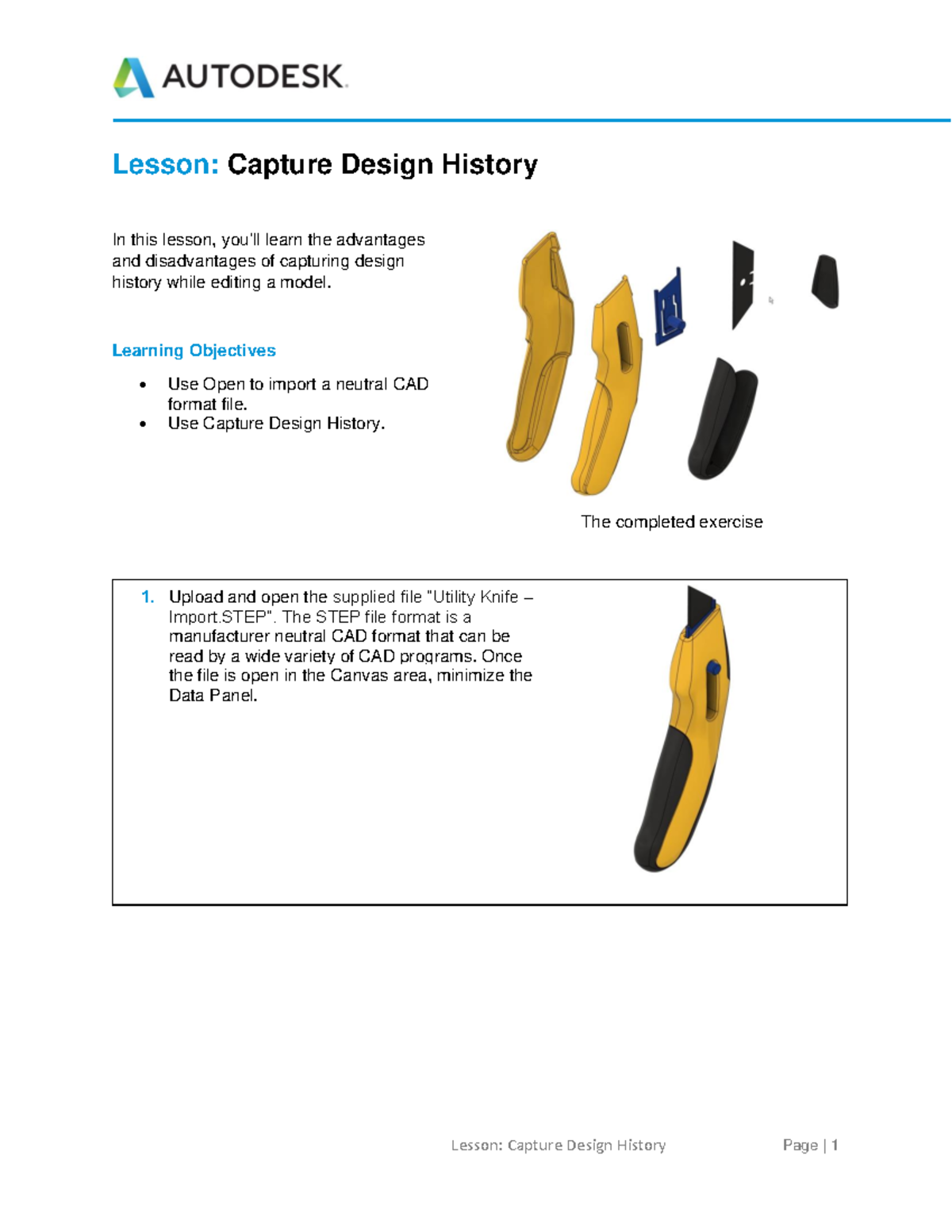 06 - Capture Design History - Lesson: Capture Design History In this ...
