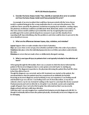 PS 104 - IHI assignments. - PS 104: Teamwork and Communication A team ...