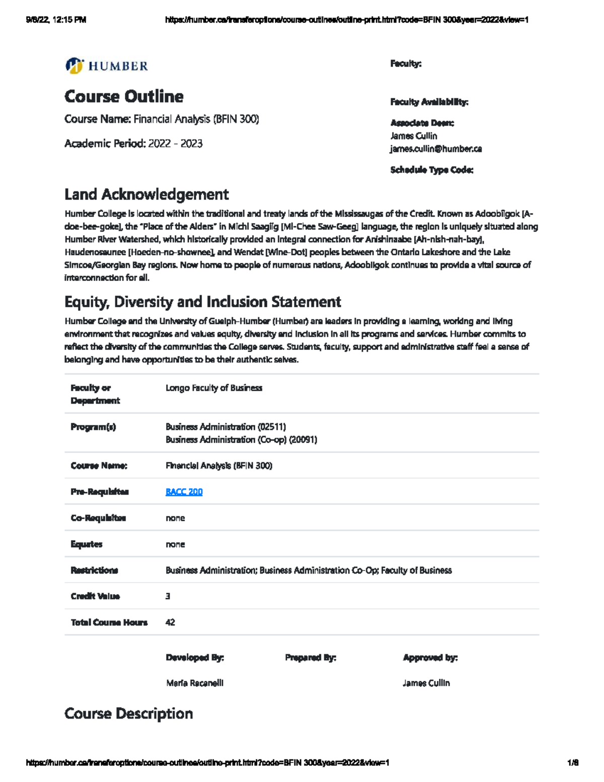 BFIN 300 Course Outline - PSYC 150 - Studocu