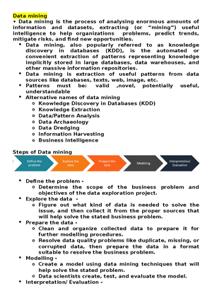 Mml paper - good notes - data mining - Studocu
