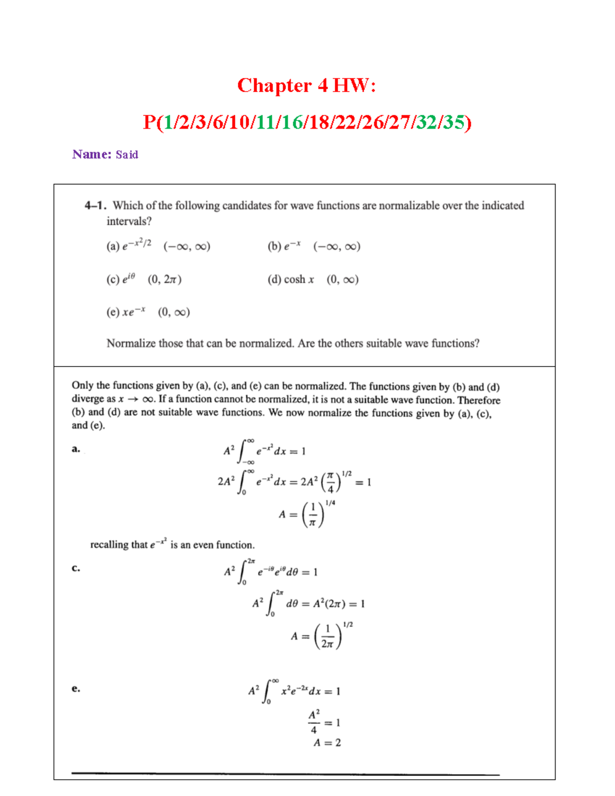All Chapter 4 HW - all Hws - CHEM 5530B - Chapter 4 HW: P( 1 /2/3/6/10/ 11 / 16 /18/22/26/27/ 32 ...
