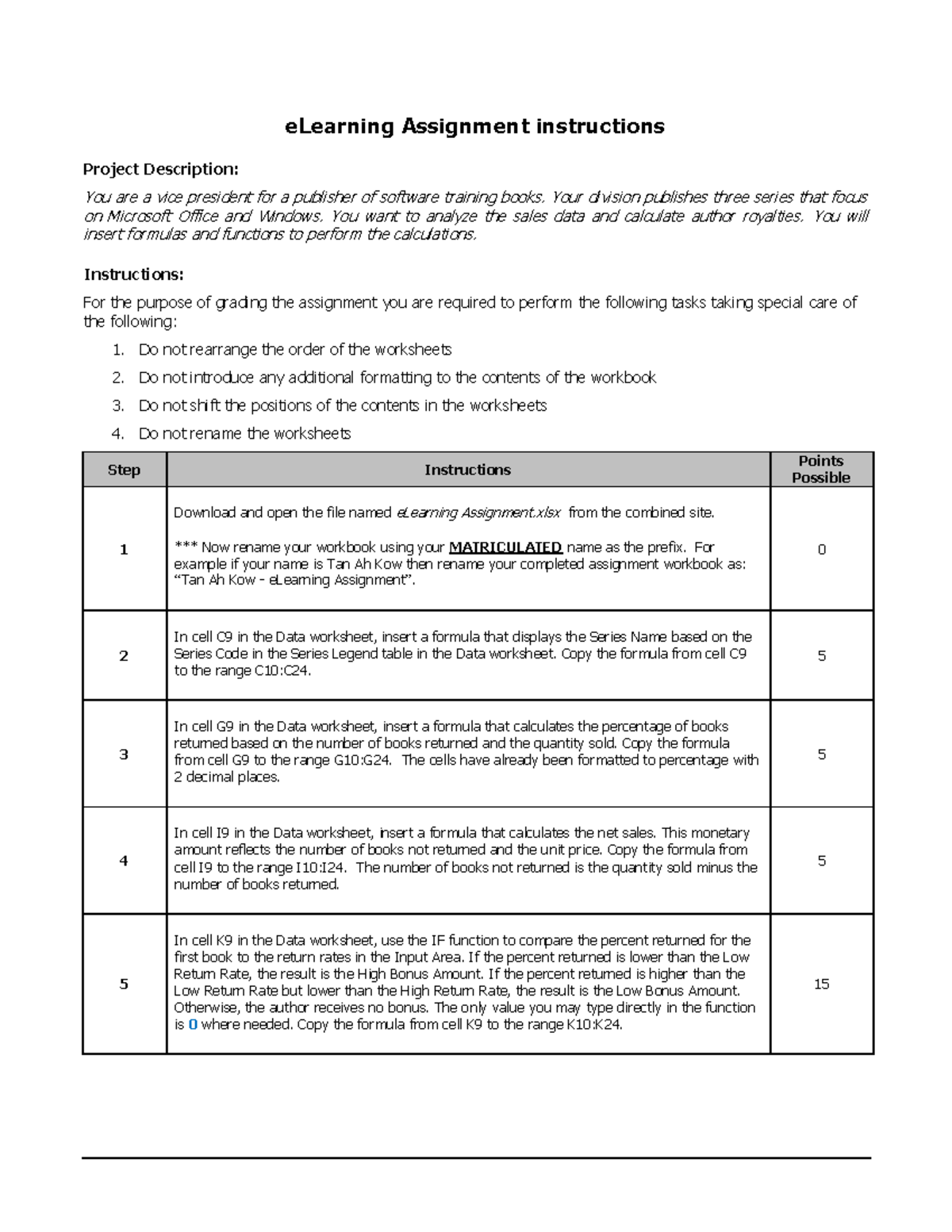 Exam January 2018 - eLearning Assignment instructions Project ...