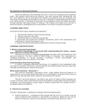 Chapter 3 - Notes - Psych 121 Intro to PSYCHOLOGY Chapter III Part 1 ...