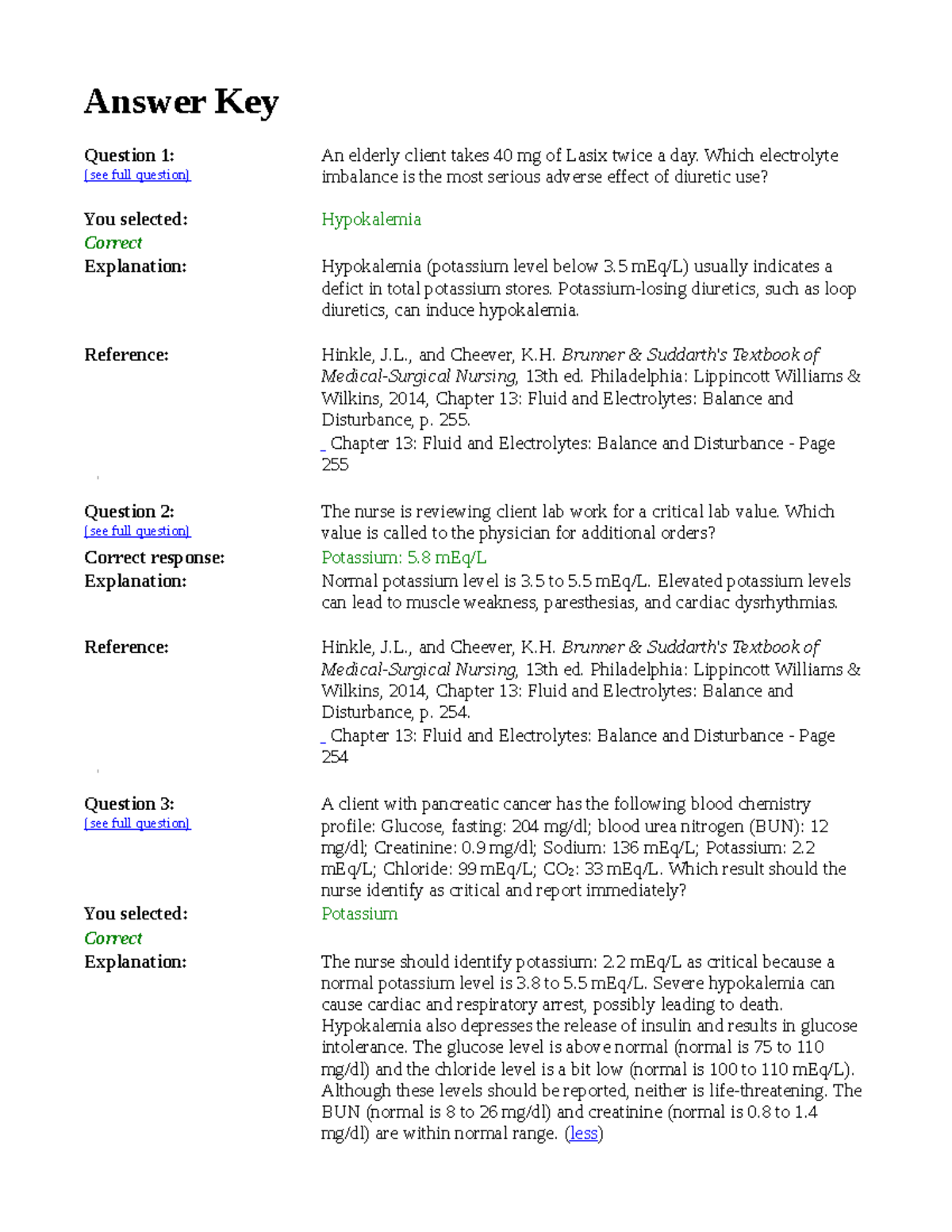 Exam study guide - practice exam - Answer Key Question 1: (see full ...