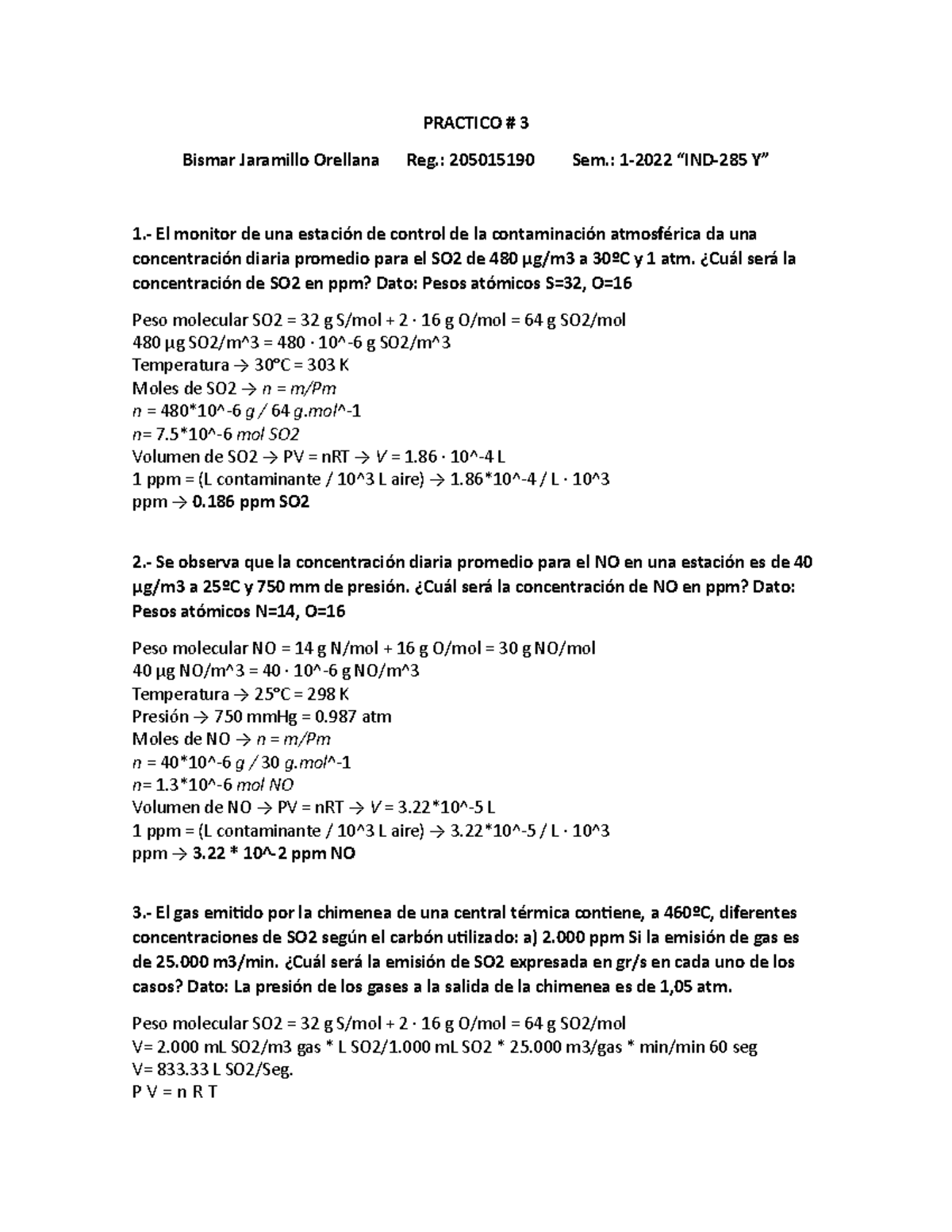 Practico 3 medio ambiente 1-2022 - PRACTICO # 3 Bismar Jaramillo ...