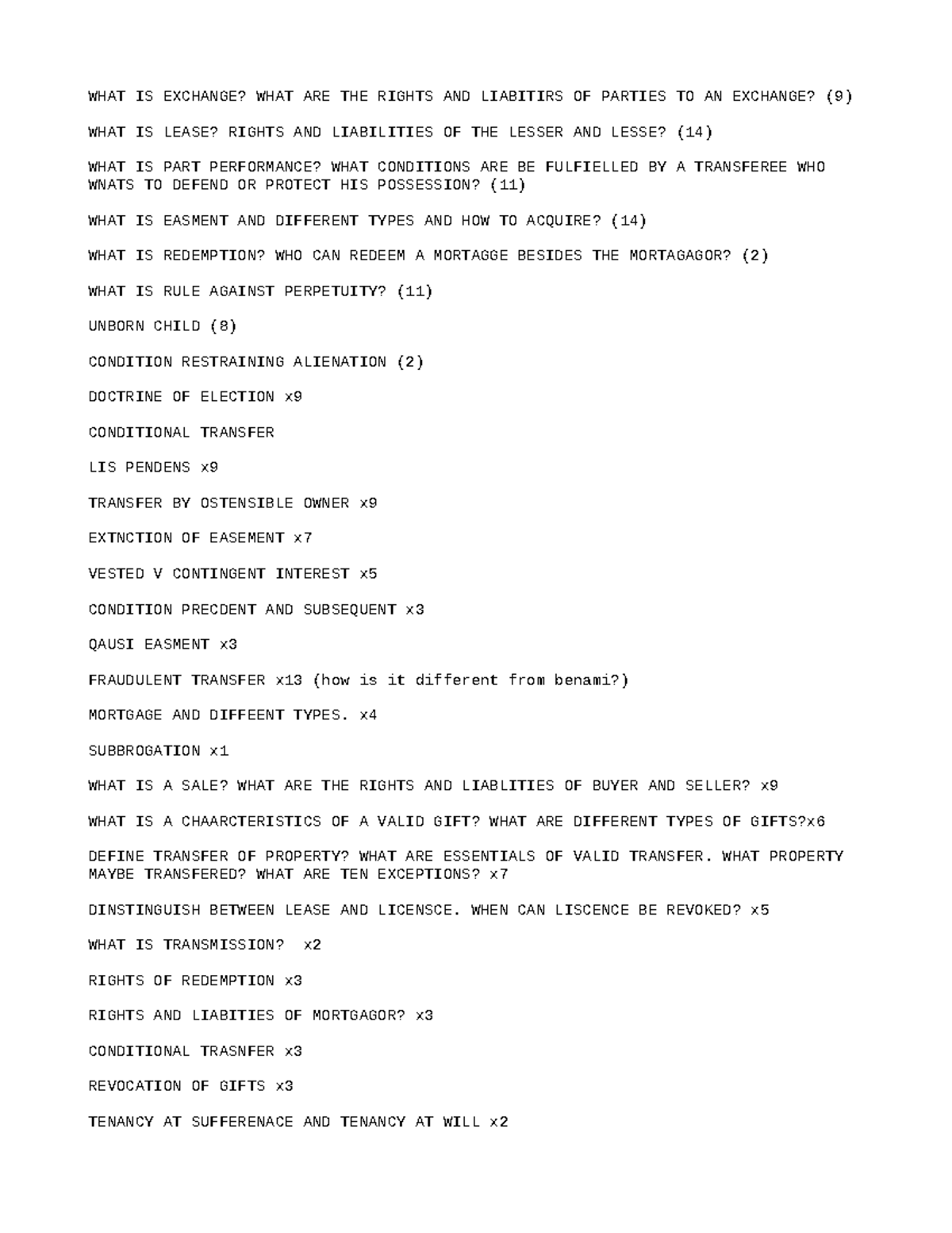 TOPA QB - transfer of property act QB - WHAT IS EXCHANGE? WHAT ARE THE ...