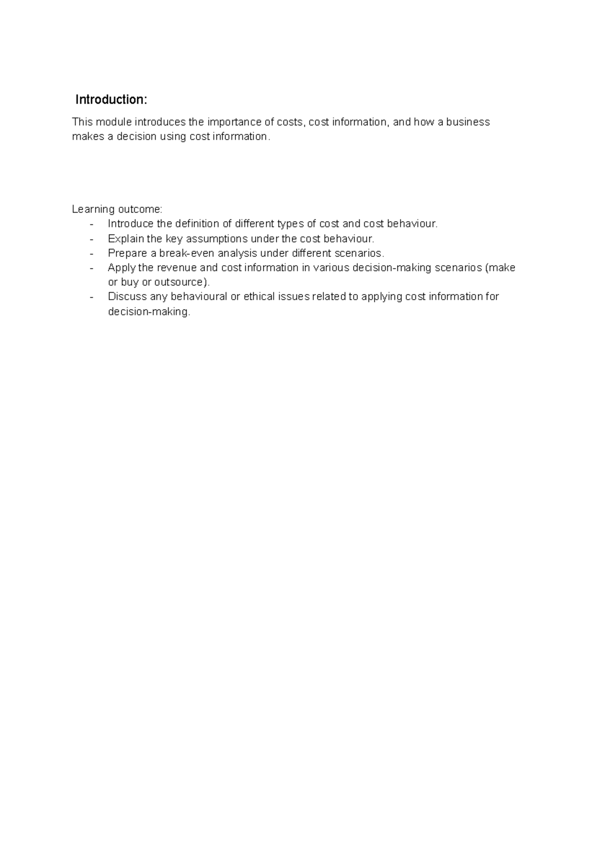 BUS 114 Module 10 - notes - Introduction: This module introduces the ...