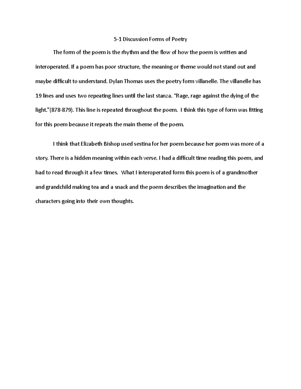 5 1 Discussion Forms Of Poetry Discussion Forms Of Poetry The Form Of