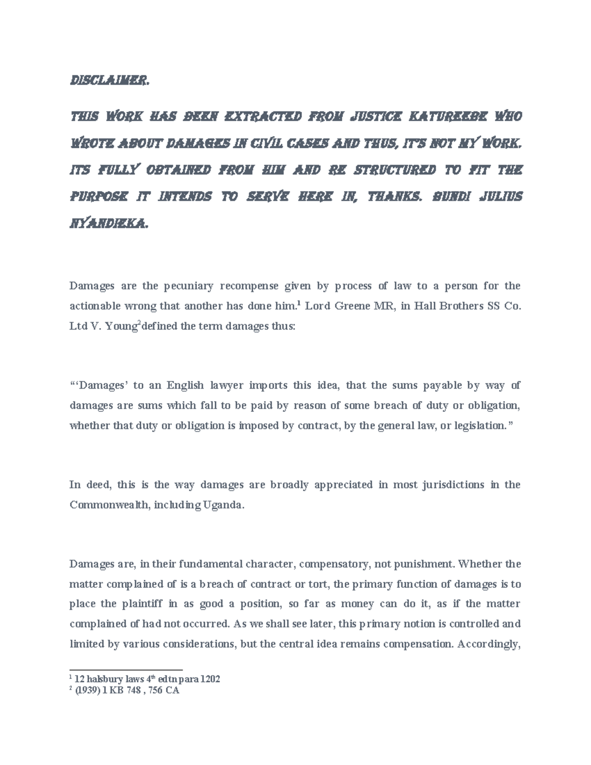 Contractlawdamages - Understanding of damages in contract law ...