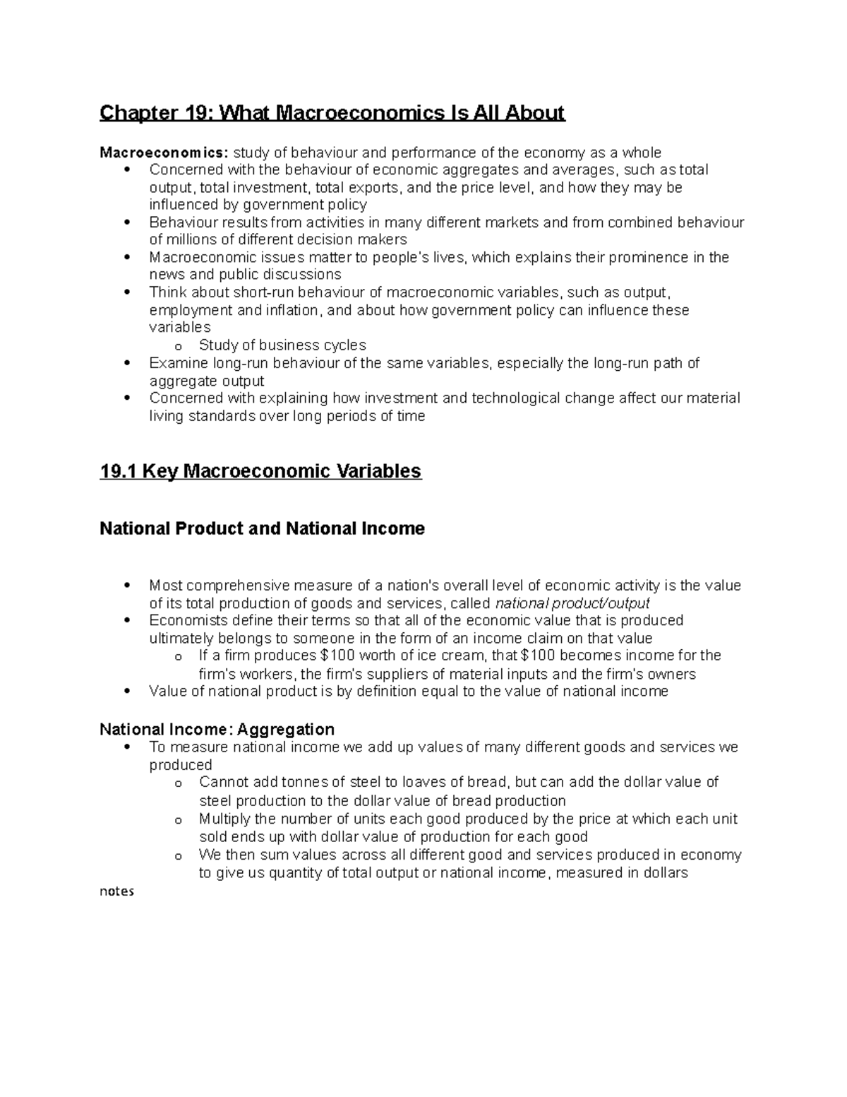 1 - note - Chapter 19: What Macroeconomics Is All About Macroeconomics ...