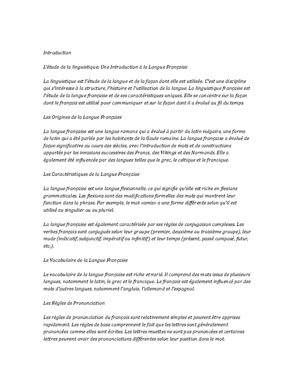 Linguistics Study Notes - Introduction L'étude de la linguistique: Une ...