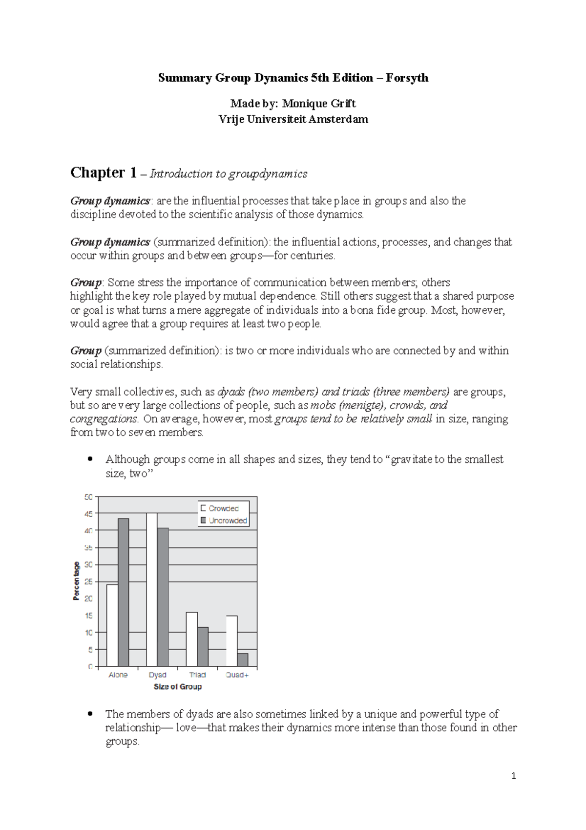 Summary Group Dynamics Donelson R. Forsyth - Summary Group Dynamics 5th Edition – Forsyth Made ...